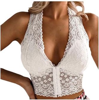 Generic Soutien-gorge en dentelle sans armatures pour femme 2026, blanc, XXL