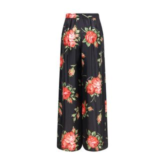 Dolce & Gabbana Womens Multicolor Silk Casual Pants