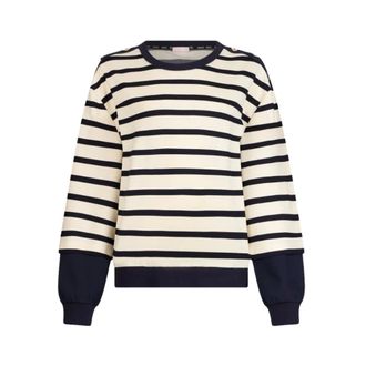 Liu Jo Femme, Sweatshirts et sweats &agrave; capuche, Bleu, Taille: 36 FR SweaT-shirt &agrave; rayures