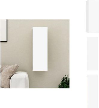 vidaXL Meuble tv Blanc 30,5x30x90 cm Bois dingénierie - Meubles Tv Suspendus - Meuble Tv Blanc - Meuble Tv Moderne - Rangement Tv - Bibliothèque Murale