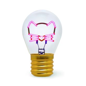 Legami Glühbirnenförmige Tischlampe, wiederaufladbar mit USB Kabel, kabellos, Glühbirnen Fiktion, Kitty Thema, 6,8 x 10,3 cm