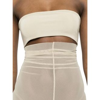Rick Owens Femme, Sous-v&ecirc;tements, Beige, Taille: 38 FR High Waisted Stretch Shorts