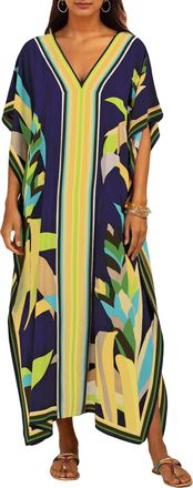 Bsubseach Kaftan Kleider f&uuml;r Frauen Plus Gr&ouml;&szlig;e Strand Cover Up Kaftan Kleid Badeanzug Coverup Sommer Outfits Royal Blau