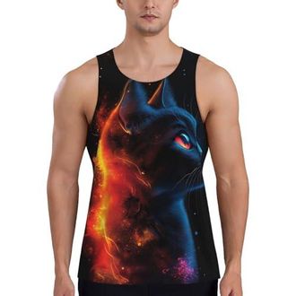 Generic D&eacute;bardeur respirant &agrave; s&eacute;chage rapide sans manches pour homme pour entra&icirc;nement &agrave; la plage S &agrave; 4XL, Chat Papillon 4, 4XL