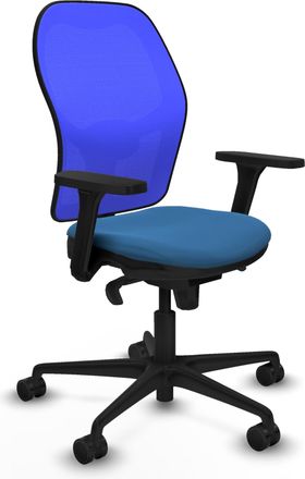 Piqueras y Crespo Telearbeitsstuhl mit 3D-Armen, h&ouml;henverstellbare Lendenwirbelst&uuml;tze, ausgestattet mit 5 Positionen und injiziertem Schaum. Mit Rollen von 65 mm Nylon,