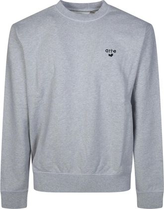 Arte Homme, Sweatshirts et sweats &agrave; capuche, Gris, Taille: S Heart Logo Crewneck