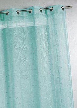 HOME MAISON hm6923302 Vorhang,/Gewinde gewebt, große Breite Polyester Türkis 140 x 240 cm