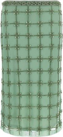 Pinko Pinko, Femme, Jupes, Vert, Taille: 40 FR New Carrieri Midi Skirt