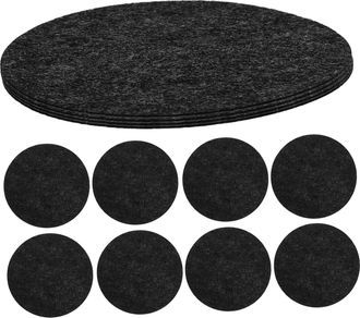 DOITOOL 12 St&uuml;ck Teiliges Filz Teller trennset Wiederverwendbare Topf Pfannenschutzpolster Vielseitige Filzunterlagen zum Schutz von Porzellan und Geschirr be