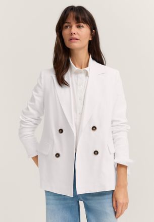 Bugatti Damen Blazer aus Leinenmischung mit Reverskragen