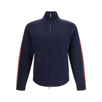 Gucci Eleganter Woll-Trenchcoat - - Knitwear - Herren - Blau - S
