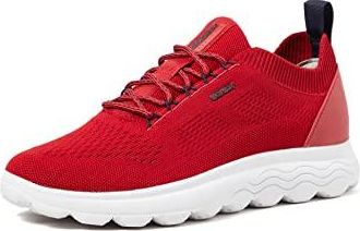 Geox Homme U Spherica A Sneakers, Red, 45 EU