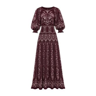 Farm Rio Farm Rio - Robe Longue Liz - Femme - Robes - Rouge - Taille: 38 FR