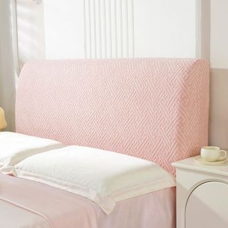 Generic Elastischer Geometrischer Jacquard Kopfteilbezug, Einfach Anzubringender Schutzbezug Kratzfester & Waschbarer Staubschutz f&uuml;r Schlafzimmer-Dekoration 