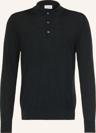 Profuomo Profuomo Strick-Poloshirt schwarz