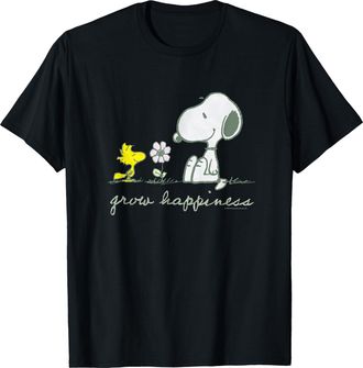 Peanuts Snoopy Woodstock Grow Happiness T-Shirt