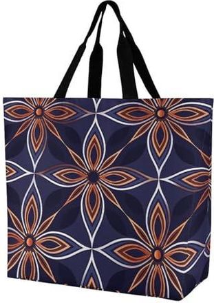 Generic Bleu Fonc&eacute; Et Marron Sac &Agrave; Bandouli&egrave;re L&eacute;ger Tote Bag Grand Sac Courses Pour Gym Plage Quotidienne