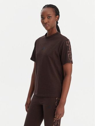 adidas T-Shirt Seasonal Essentials Leopard Print KE8830 Braun Regular Fit