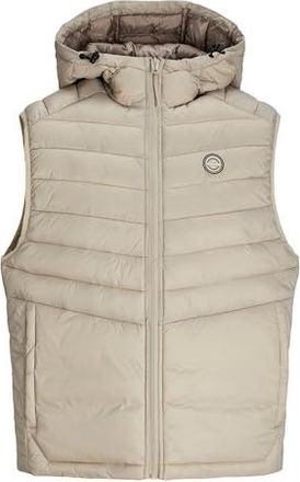 Jack & Jones Jjesprint Bodywarmer Hood Gilet, Crockery/détail : Solide, M Homme