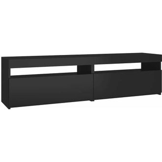 vidaXL Vidaxl - TV-Schr&auml;nke 2 Stk. mit LED-Leuchten Schwarz 75x35x40 cm