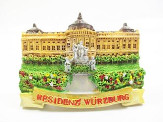 Generic Residenz W&uuml;rzburg Magnet Poly 7 cm Souvenir Germany Bayern Schloss
