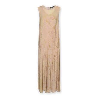 Elena Miro Langes bedrucktes Kleid - - Dresses - Damen - Beige - 5XL