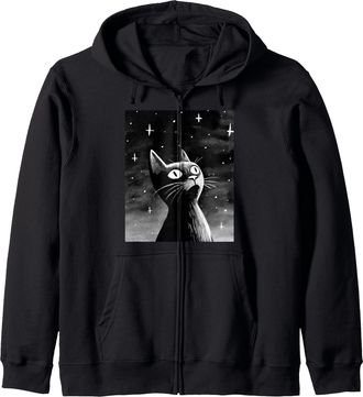 Stargazer Nächtliche Stargazer-Katze Kapuzenjacke