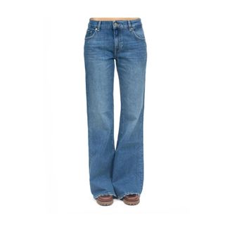 7 For All Mankind Jeans A Zampa Vita Alta - - Jeans - Damen - Blau - W28