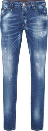 Philipp Plein Homme, Jeans, Bleu, Taille: W33 Pantalon en denim Coupe Super Straight