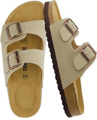 Cushionaire Sandale à Semelle intérieure en liège Lane pour Femmes avec + Confort, Pierre 37 EU W