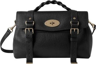 Mulberry Alexa Satchel-Tasche mit geflochtenem Griff - Schwarz