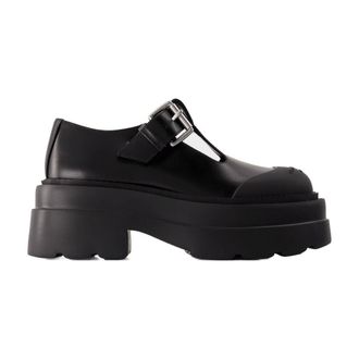 Alexander Wang Womens Tova Mary Jane Loafer Black Calfskin