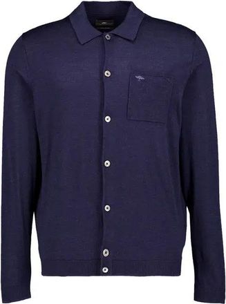 Fynch-Hatton Fynch-Hatton Herren Pullover blau Wolle unifarben