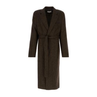 Maison Margiela G&uuml;rtel-Mantel aus Fischgr&auml;twolle - - Coats - Herren - Braun - L