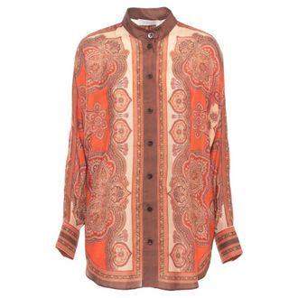 Zimmermann Mahon Seidenhemd - - Blouses & Shirts - Damen - Orange - L
