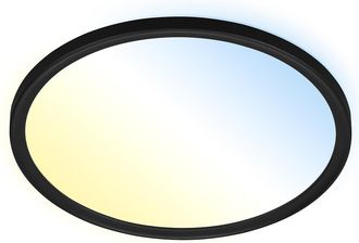 Briloner LED Deckenlampe flach mit Fernbedienung, indirektes Licht, einstellbar von warmweiß bis kaltweiß, Lampe, Deckenleuchte, Wohnzimmerlampe, LED Panel, Kü