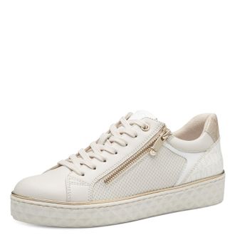 Marco Tozzi Damen Sneaker flach Vegan Freizeit, Beige (Cream Comb), 37 EU