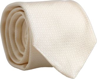 Dolce & Gabbana Silk Textured Necktie - White