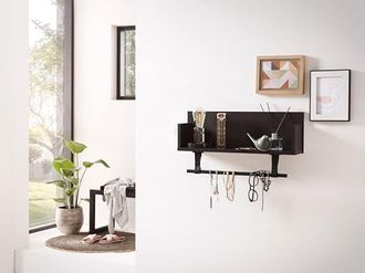 Schildmeyer Ella Regal mit Handtuchhalter schwarz matt 157233