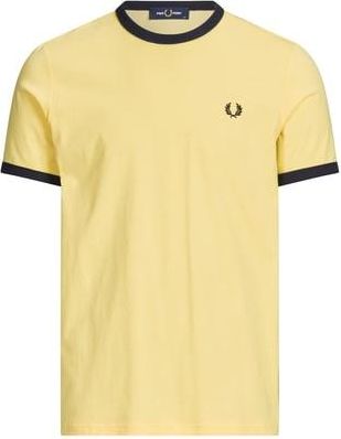 Fred Perry T-shirt &agrave; bordures contrastantes en coton