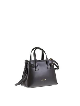 Pierre Cardin Sac à main pour femme en cuir véritable Made in Italy 27,5 x 20,5 x 10,5 cm 55099, marron foncé, Taille unique