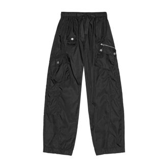 Ganni Hosen mit Kordelzug - - Trousers - Damen - Schwarzk - M