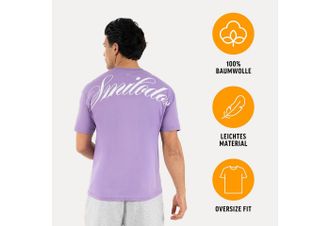 Smilodox T-Shirt Feyd, Oberteil, Unisex Oversize Shirt mit Backprint & Logo Backprint, Frontlogo, Rundhals, Baumwolle, Streetwear