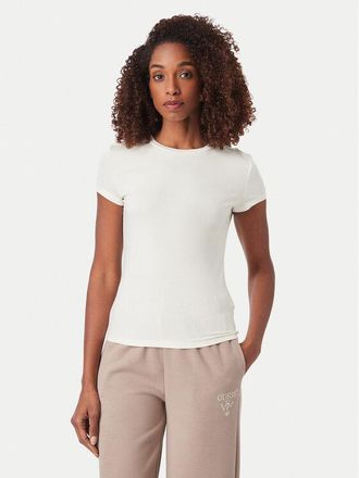 Guess T-Shirt V6YI24 K4787 Creme Slim Fit