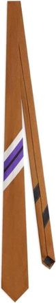 Dries Van Noten Homme, Accessoires, Brun, Taille: ONE Size Cravate en soie imprim&eacute;e