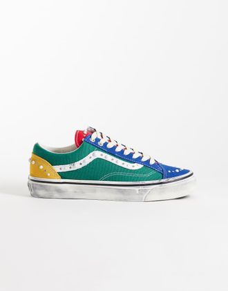 Vans LX Old Skool 36 sneakers multicolores nacr&eacute;es-Vert