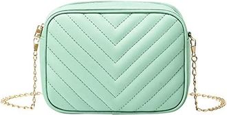 Generic Sac à bandoulière tendance pour femme avec motif à rayures élégant et design fonctionnel en chaîne pour un compagnon élégant au quotidien, Vert menthe