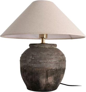 Lucande [NEUWERTIG] B-Ware Lucande Tischleuchte Thalorin Keramik Grau H&ouml;he 46 Cm Tischlampe Leselampe Lampe