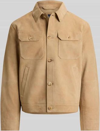Polo Ralph Lauren Regular Fit Lederjacke aus echter Lammvelours