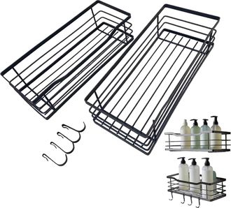 Generic Duschregale, Wand -Badezimmerregale Für Dusche, 2 Stück Kleber Display Rack Badezimmerzubehör Für Handtuchseife Körper Waschhotel Wohnung Küchenheim W
